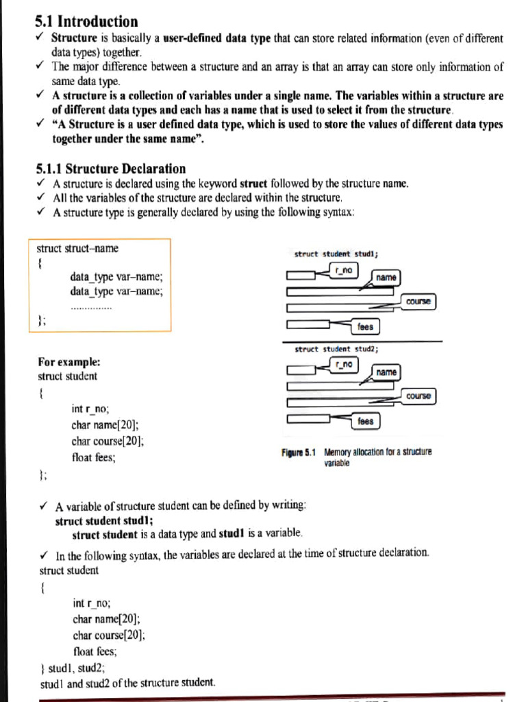 Structure and Union | PDF | Software Development | Computing