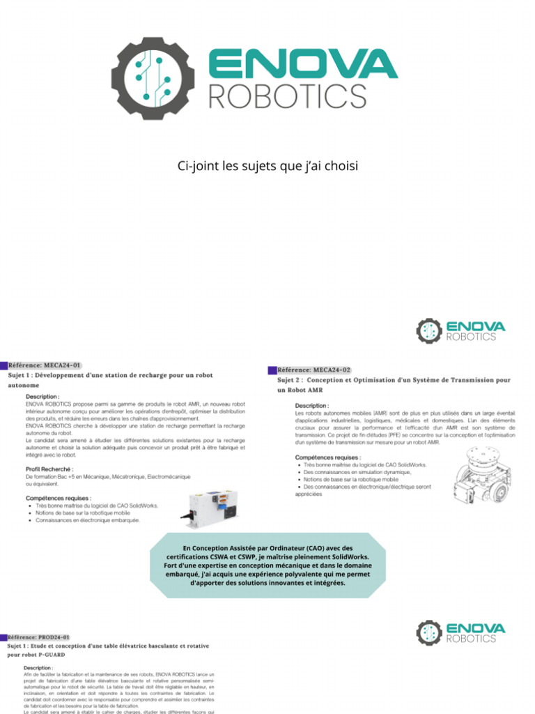Enova Robotics | PDF