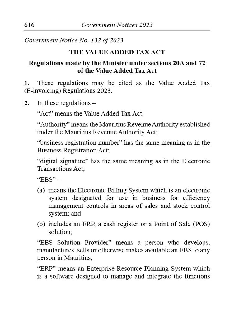 2023 09 29 Amendment To VAT Act Download Free PDF Invoice Value