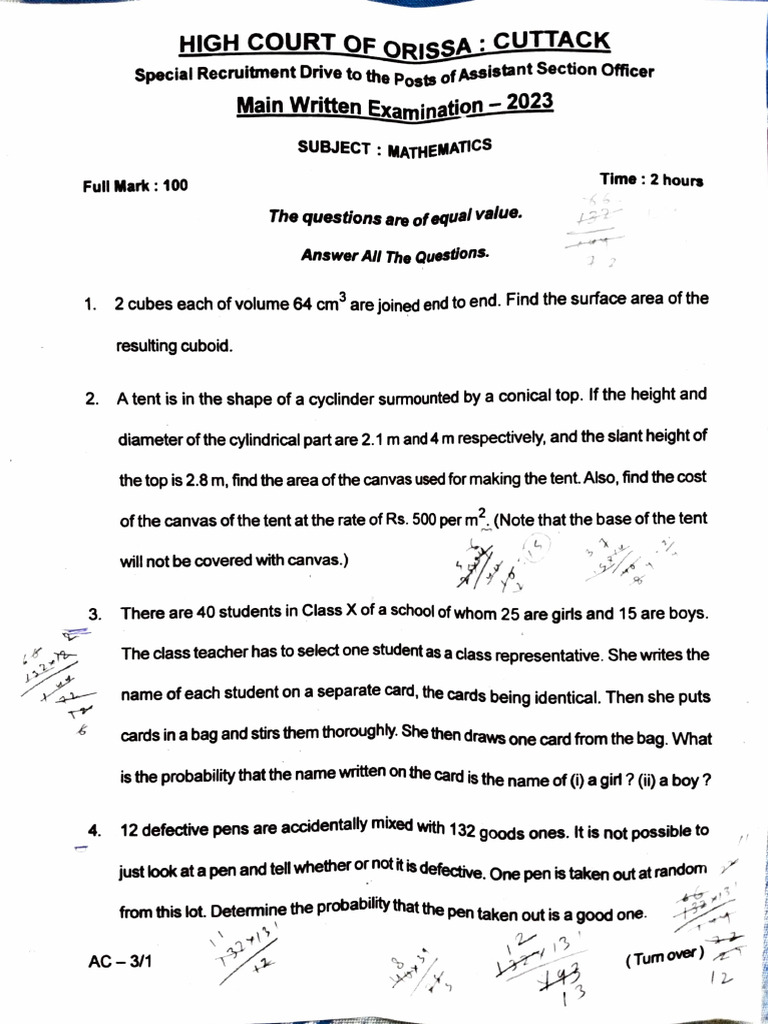 Assistant Section Officer Exam 2023 Guide | PDF | Science & Mathematics