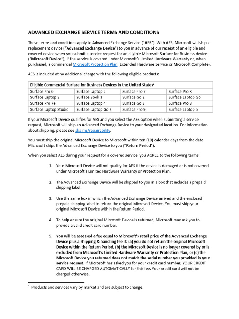 AE Services Terms EN-US | PDF | Credit Card | Microsoft