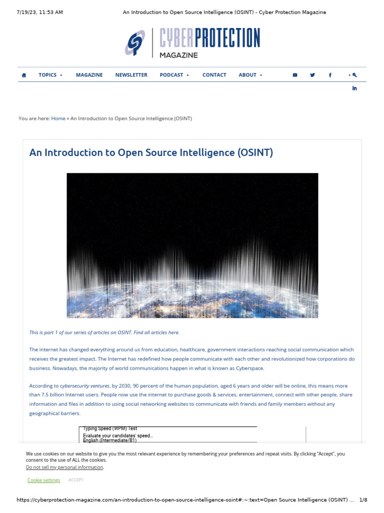 Intro OSINT | Download Free PDF | Computer Security | Security