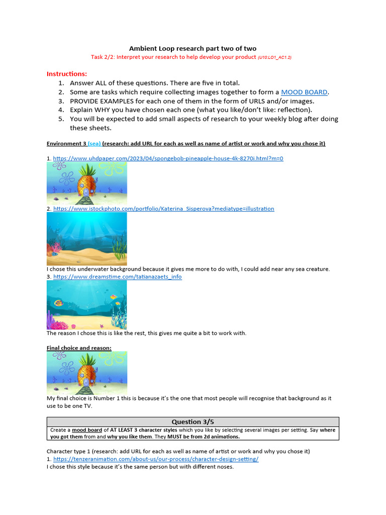 Research Worksheet 2 - Edited | PDF