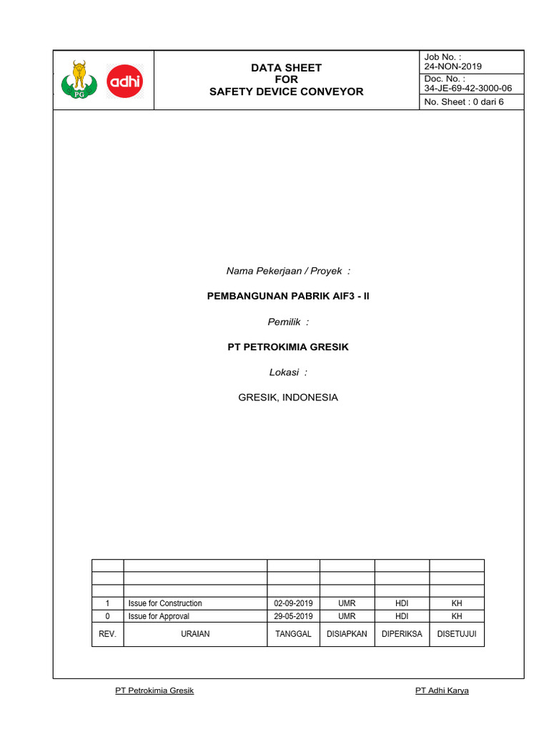 Datasheet For Safety Device Conveyor | PDF | Switch | Manufactured Goods