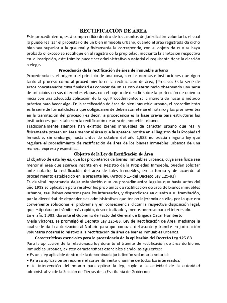Rectificación de Área | PDF | Propiedad | Justicia