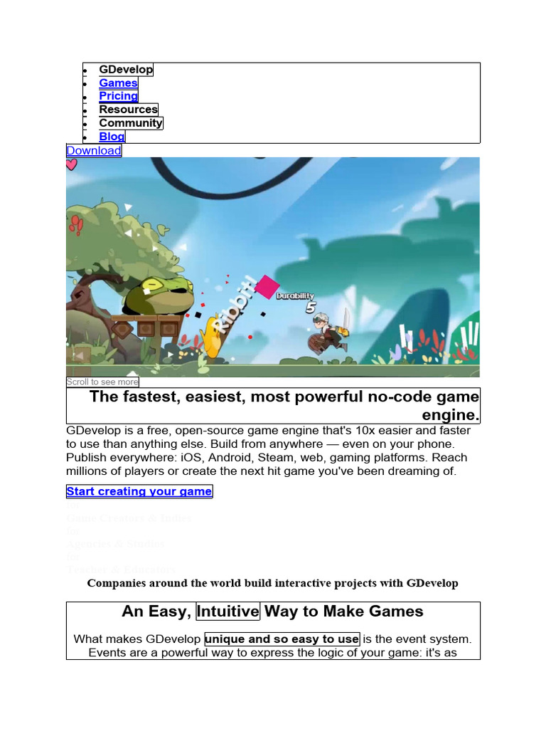 GDevelop | PDF | Android (Operating System) | Google Play