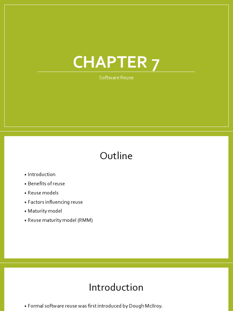 Chapter 7 Software Reuse | PDF | Reliability Engineering | Component Based Software Engineering
