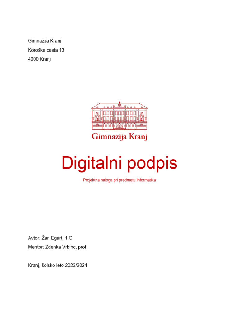 Digitalni Podpis | PDF