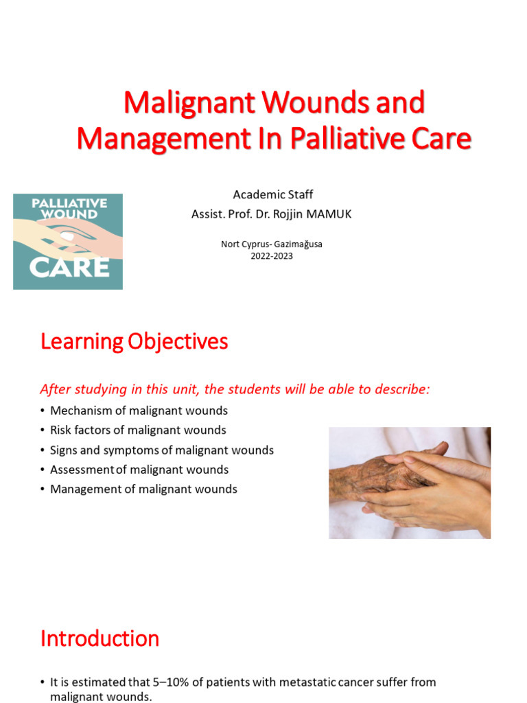 Lesson-3 Malignant Wound and Management in Palliative Care | Download Free PDF | Cancer | Metastasis