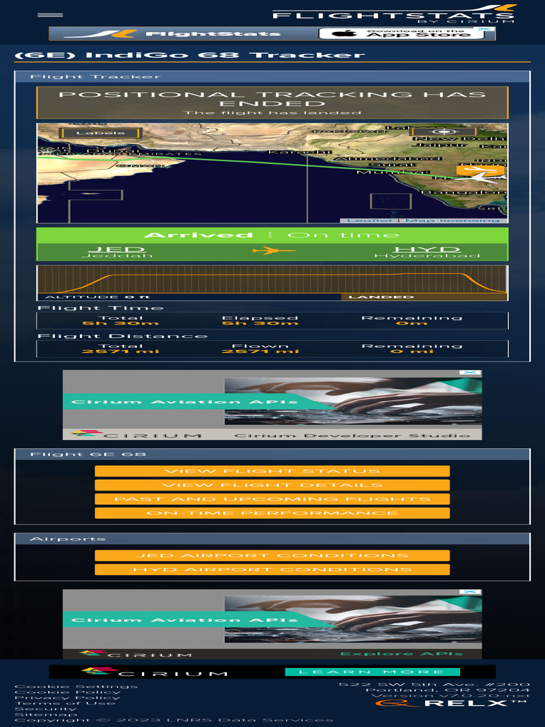 6E68 - IndiGo 6E 68 Flight Tracker | PDF