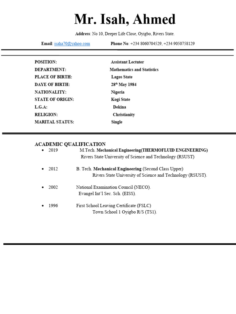 Ahmed Isah Iau | PDF