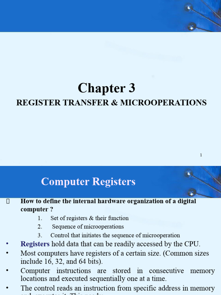 MARIE Architecture: Register Transfers | PDF | Computer Science | Computing