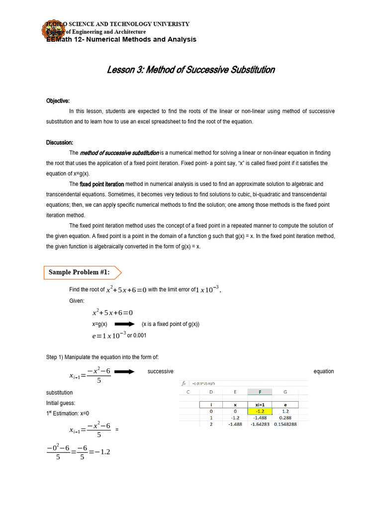 EEMath-12-Chapter-3 (1) | PDF | Numerical Analysis | Equations