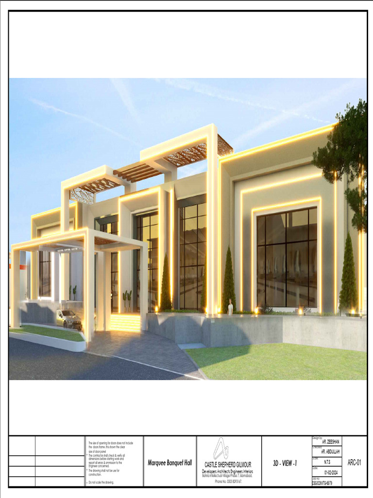 Marquee Banquet Hall 3D Views | PDF