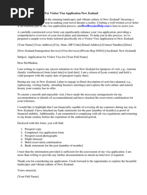 Cover Letter For Immigration