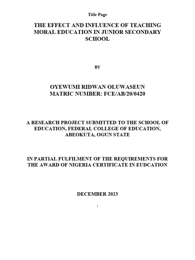 Educational Project Example