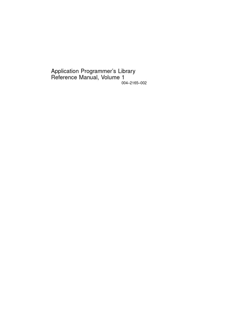 004-2165-002-Application Programmers Library Reference Manual-Version 3 ...