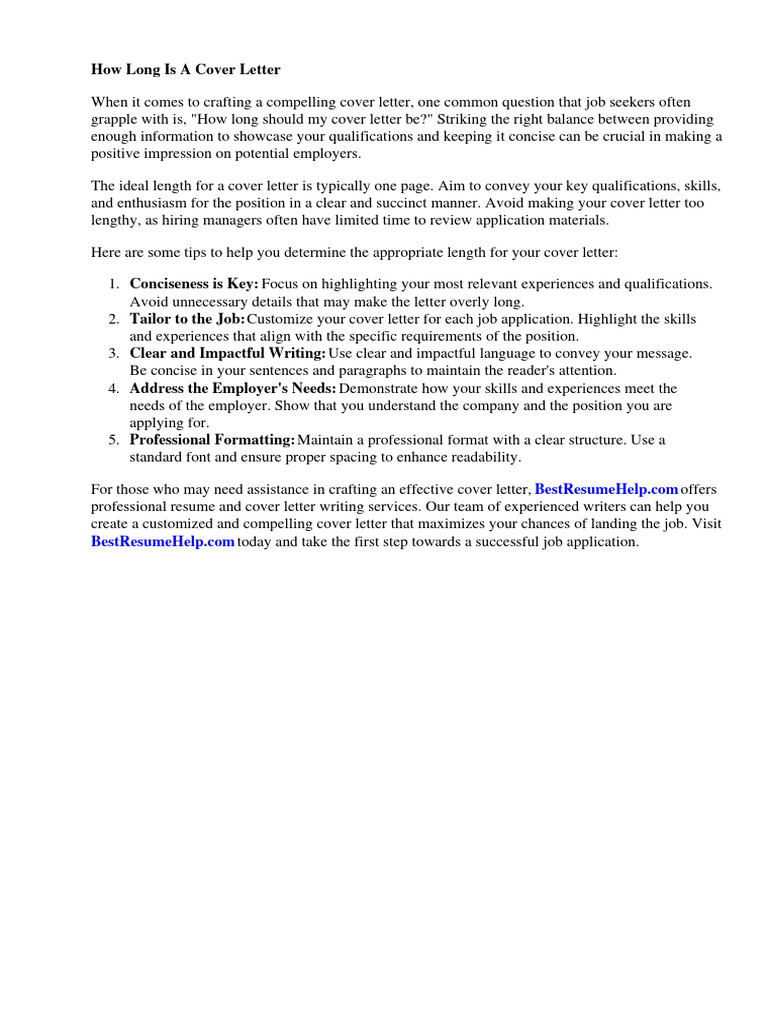 Cover Letter Length Guide | PDF | Résumé