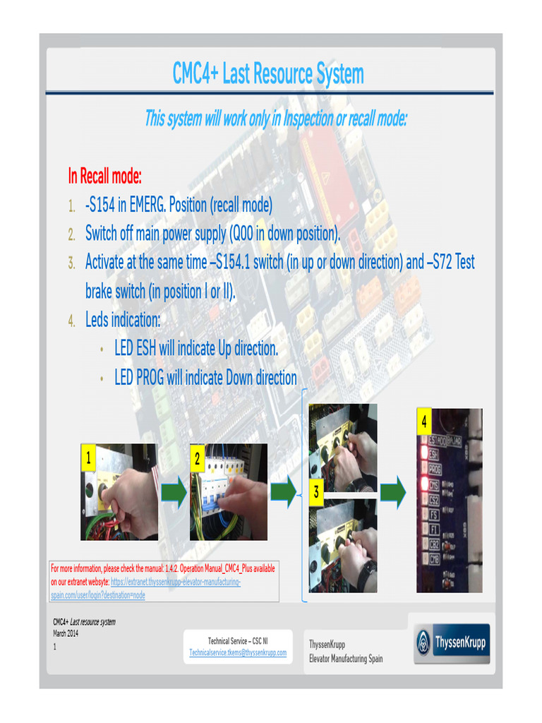 Last resource system (manual brake release) | PDF | Elevator | Manufactured Goods