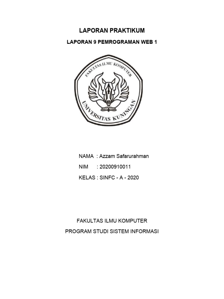 Laporan Praktikum 9 PW1 Azzam | PDF | Data Management | Information Management