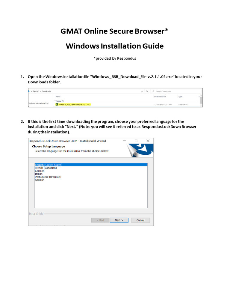 RSB-Windows Installation Guide v2.1.1.02 | PDF