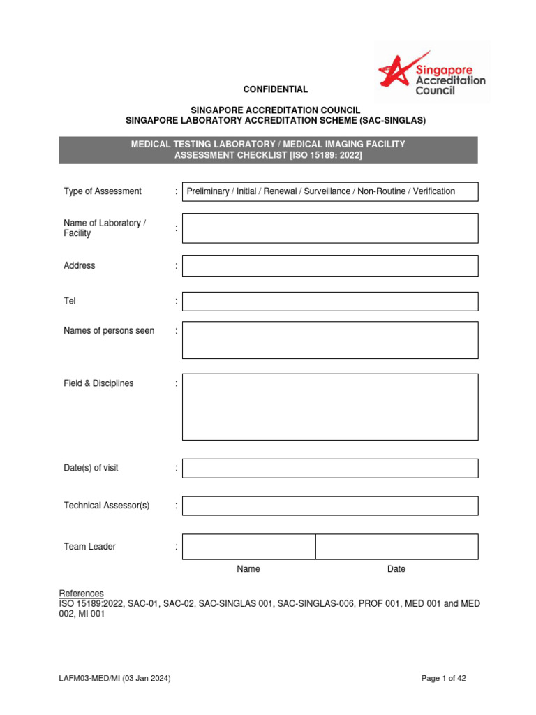ISO 15189:2022 Internal Audit Checklist | PDF | Calibration | Metrology