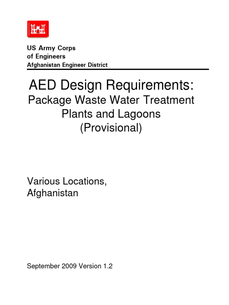 Design Requirements for WWTPs in Afghanistan | PDF | Technology ...