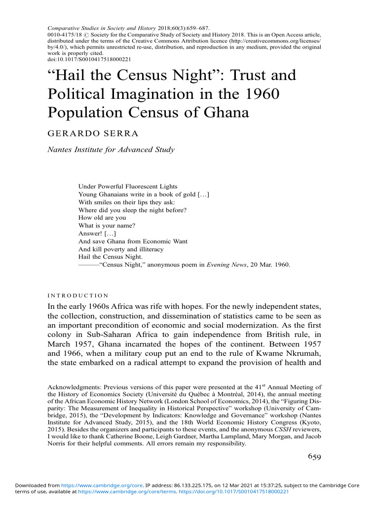 Serra - Hail Che Census Night | PDF | Census | Demography