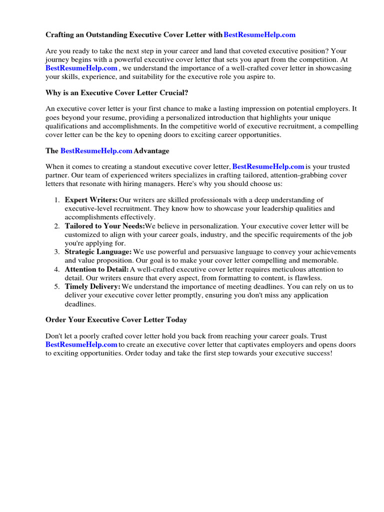 Executive Cover Letter Examples | PDF | Résumé | Leadership