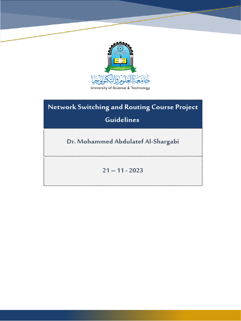 Network Switching and Routing Course Project Guidelines | PDF ...