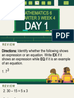 Q3 Math 6 Module 3 | PDF | Equations | Algebra