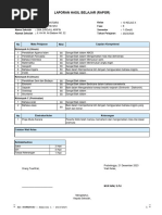 Format Rapor Hasil Belajar SMA | PDF