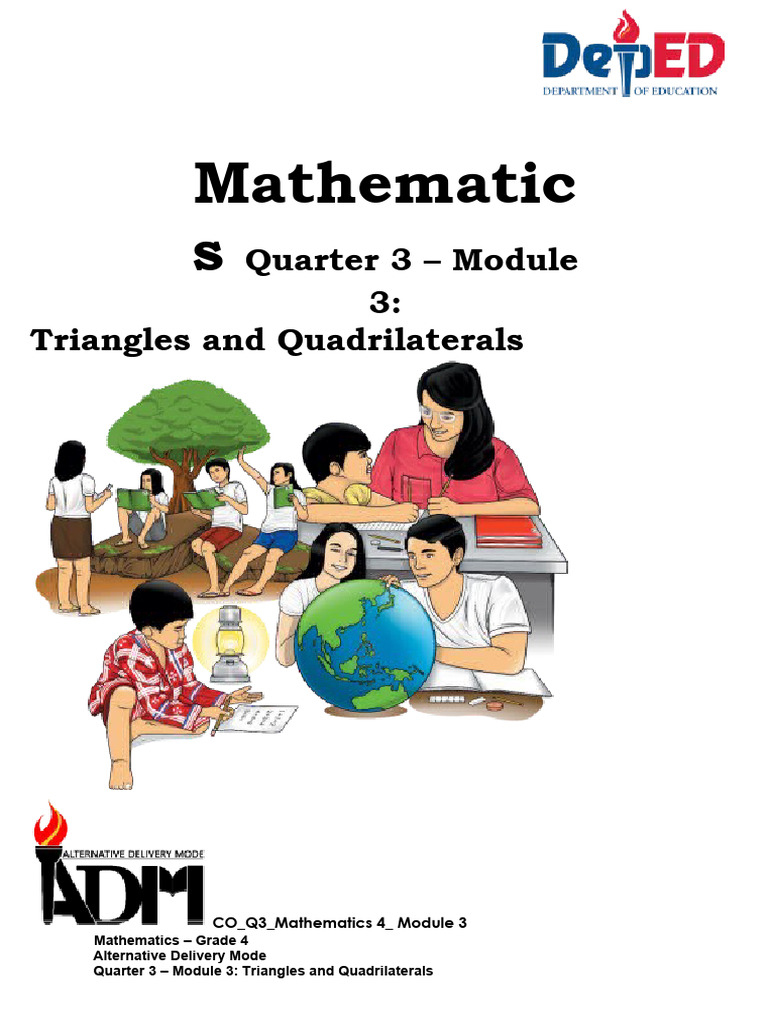 Mathematics4 Q3 Mod3 TrianglesAndQuadrilaterals V1 | PDF | Rectangle ...