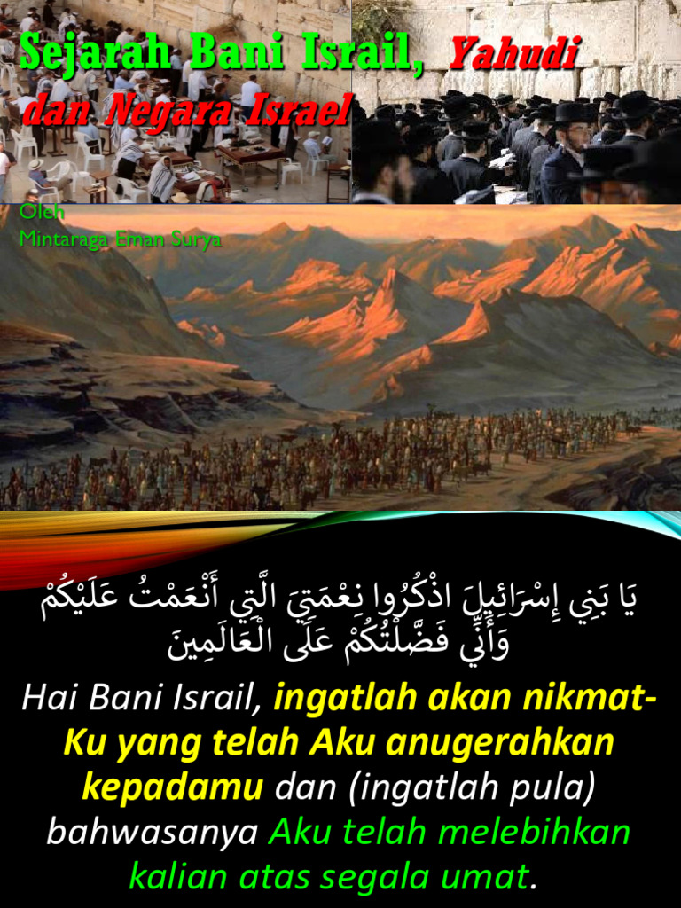 Sejarah Bani Israil dan Peran Mereka | PDF
