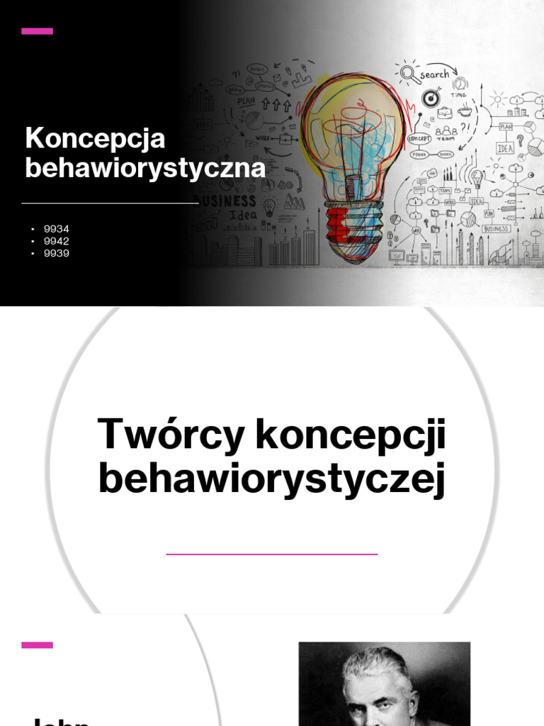 Koncepcja Behawiorystyczna | PDF