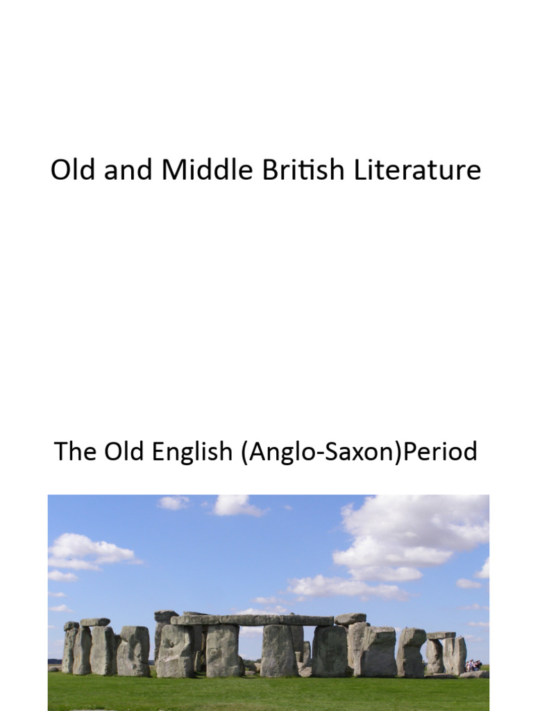 1 SLIDES Old and Middle English Literature | PDF | The Canterbury Tales ...