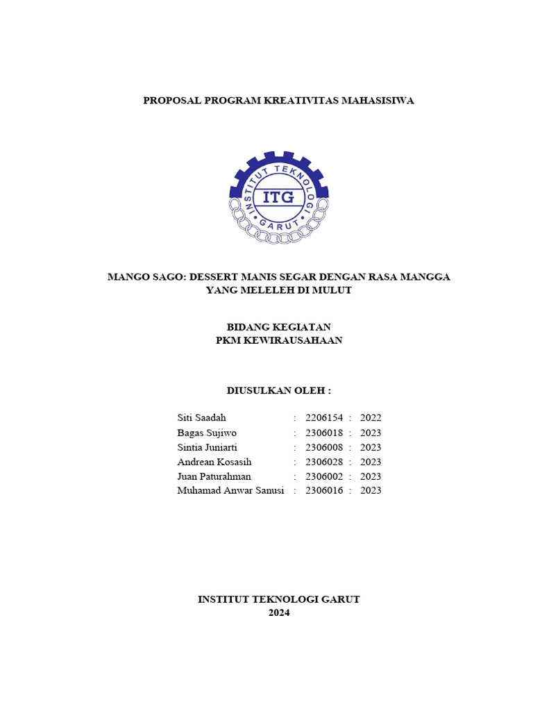 Proposal PKMK Kel 3 Rev Final | PDF | Bisnis | Pengelolaan Keuangan & Uang