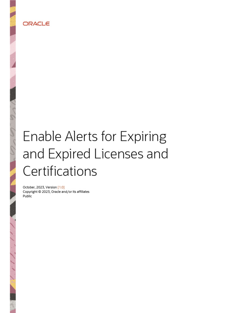Enable Alerts For Expiring and Expired Licenses and Certifications | Download Free PDF ...