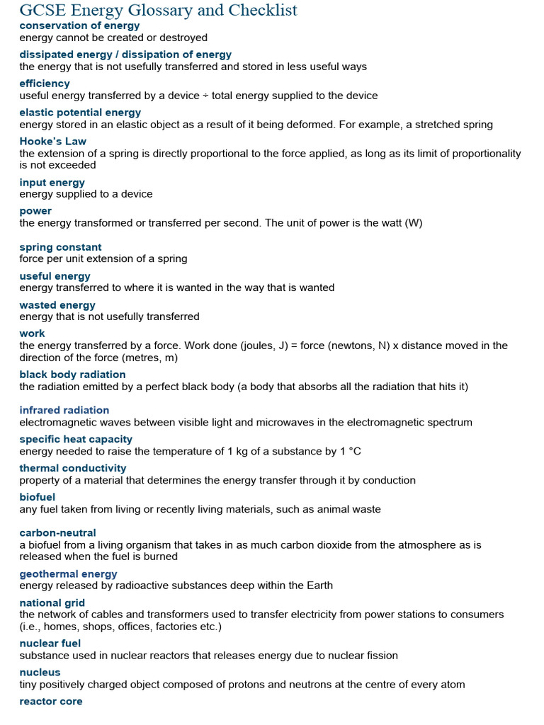0 Energy Plc And Glossary Pdf Power Physics Heat