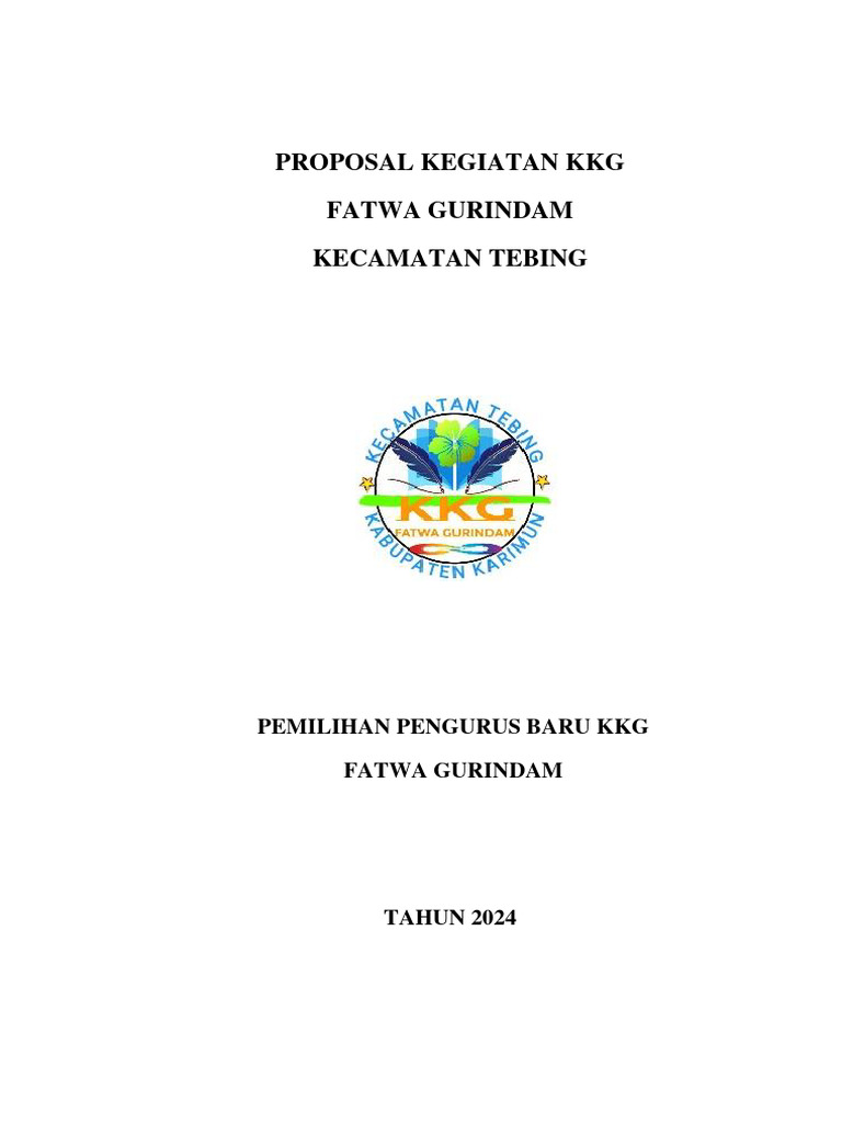 Proposal Kegiatan Pemilihan Pengurus KKG | PDF