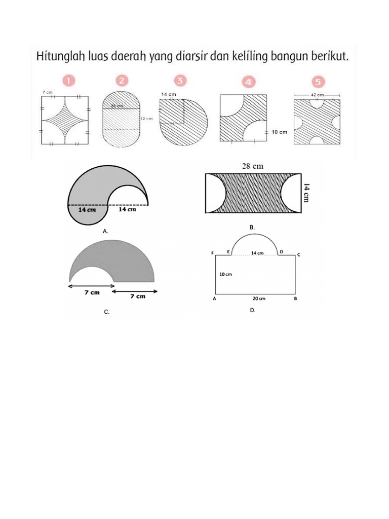 Soal Luas Dan Keliling Lingkaran | PDF