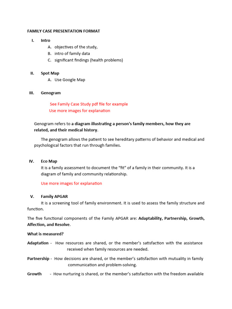 Family Case Presentation Format | PDF | Family | Obesity