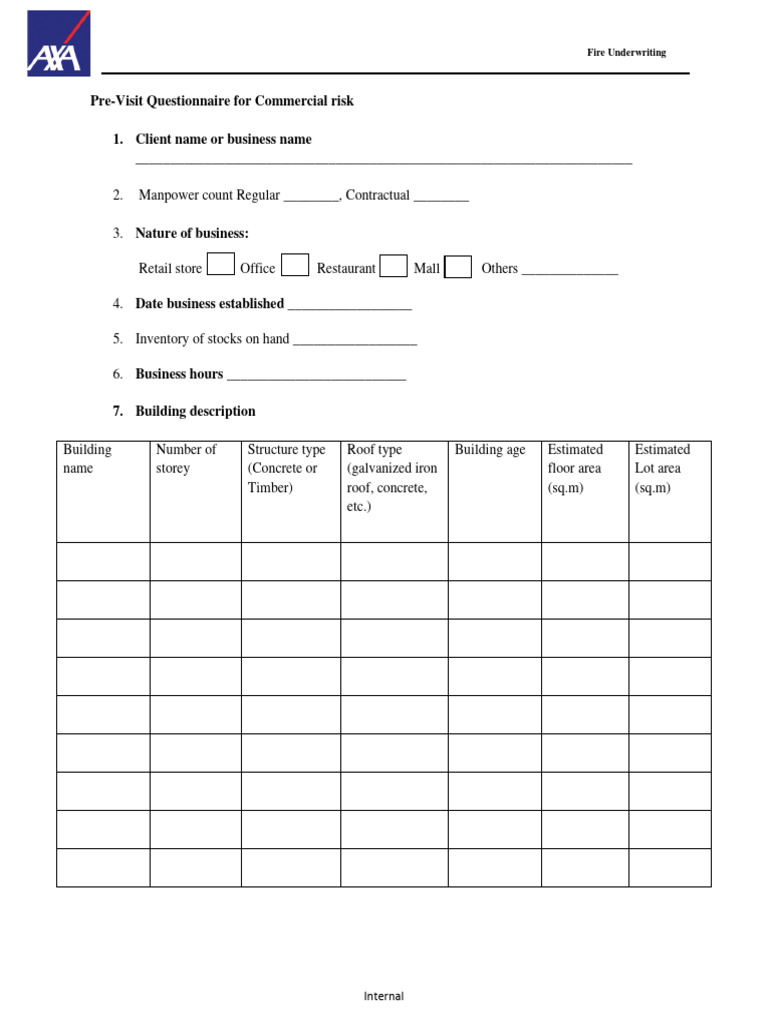 Questionnaire (Commercial) | PDF | Security Guard | Safety