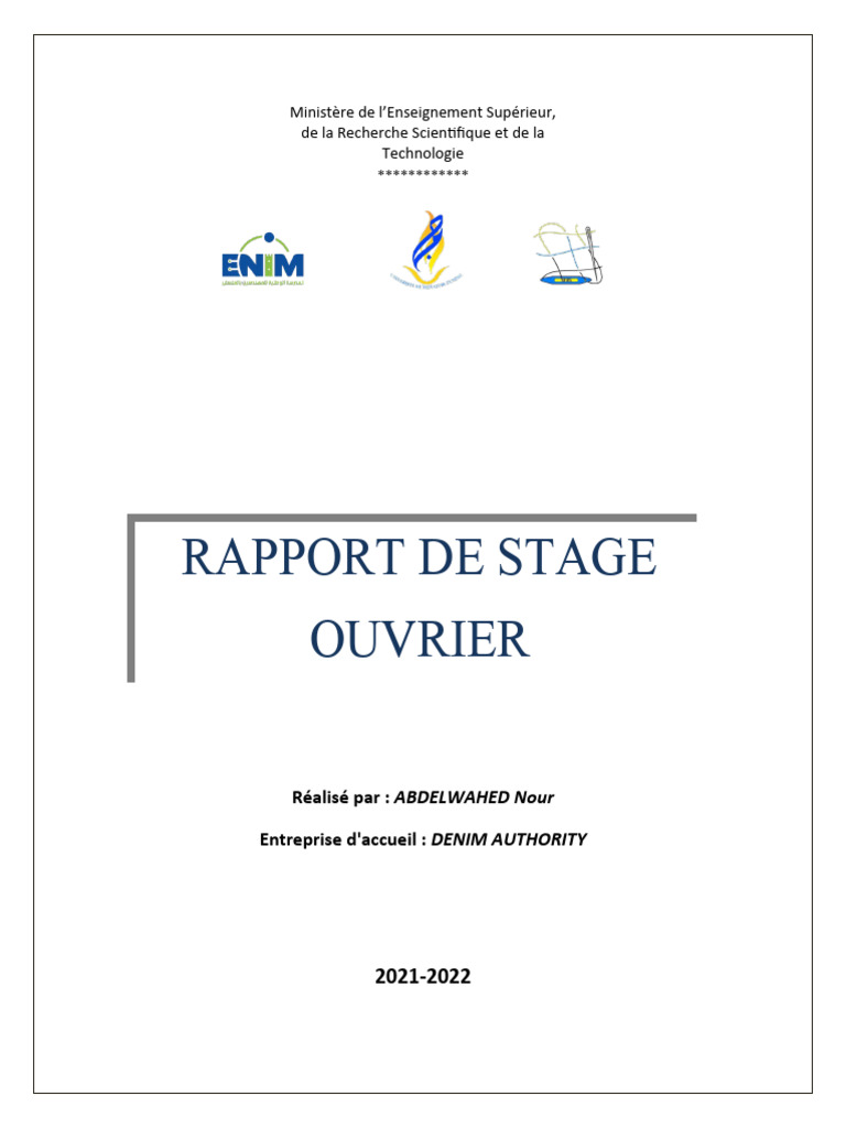 Rapport Ã Imprimã | PDF