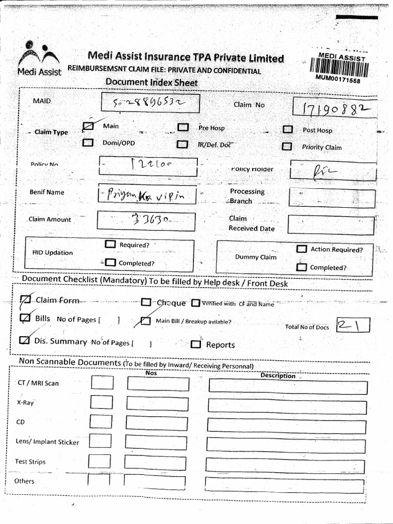 Meddy Buddy Claim Form | PDF