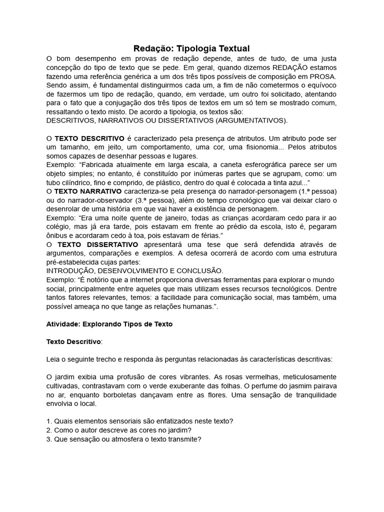 Tipologia Textual | PDF