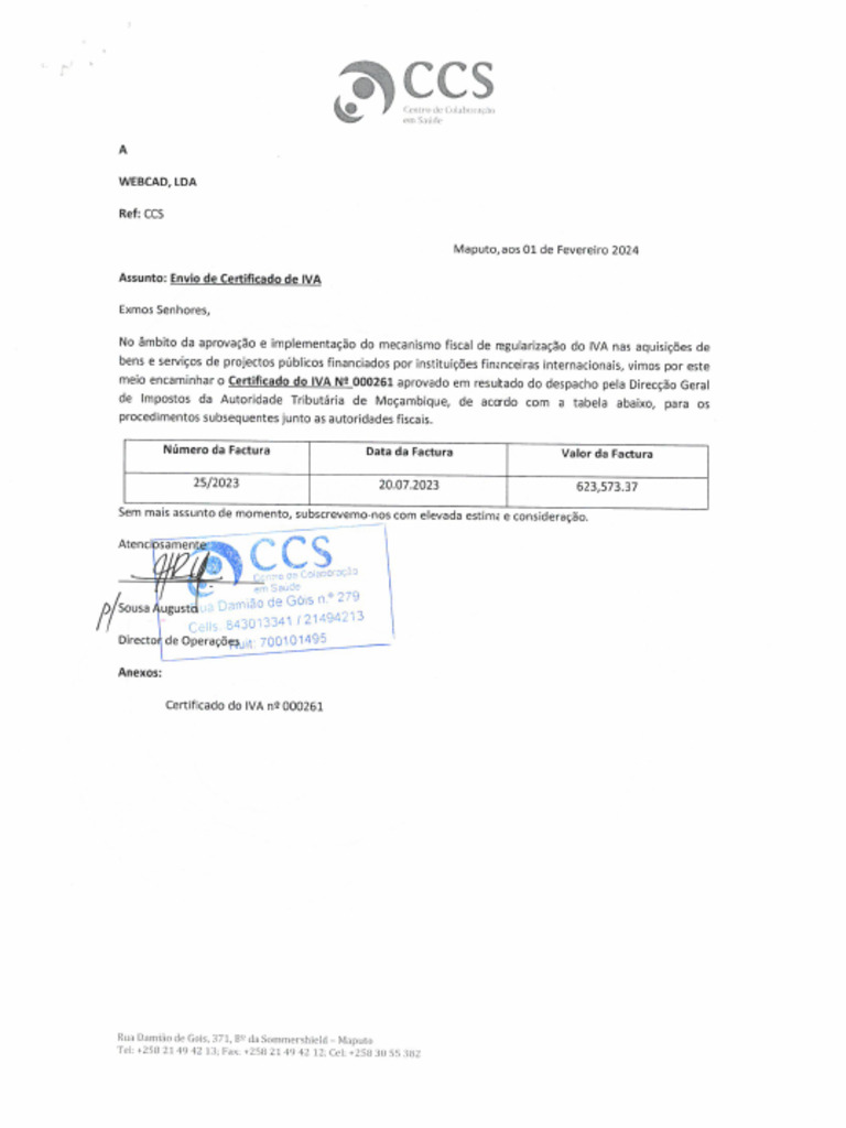 Certificado de Iva | PDF