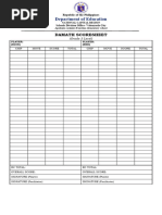 Damath Score Sheet | PDF