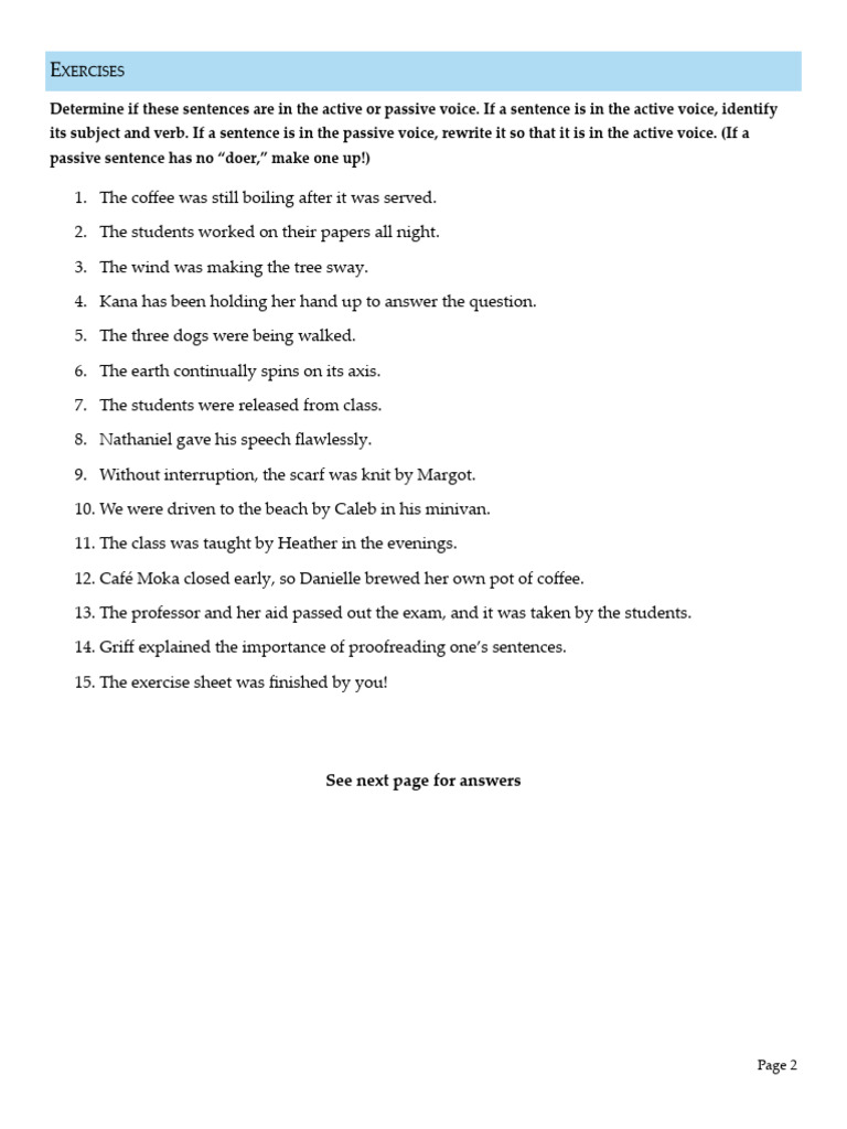 Passive Voice I | PDF