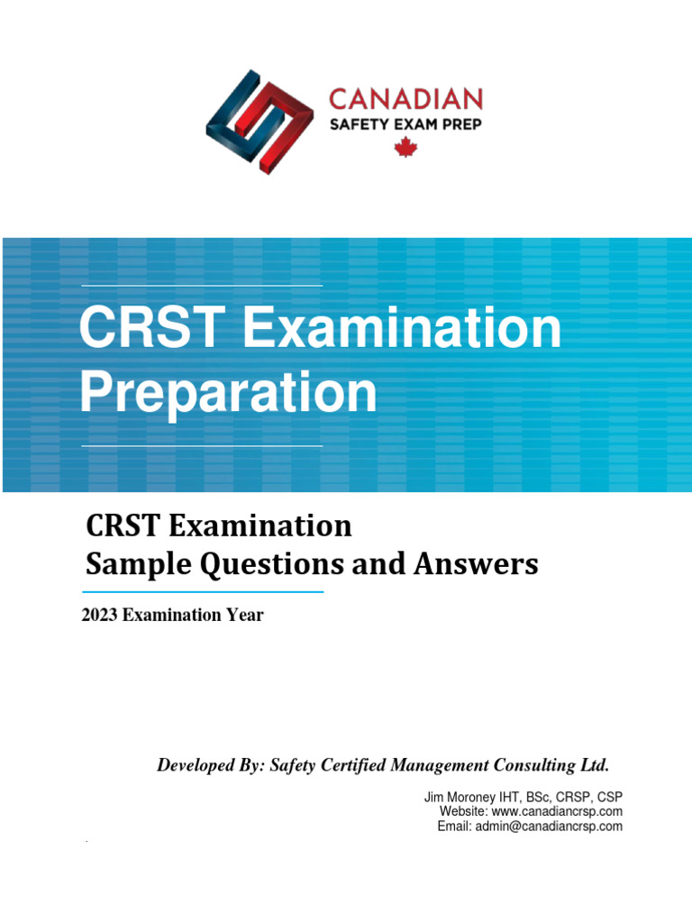 CRSP Examination Preparation 1695464322 | PDF | Risk | Occupational Safety And Health